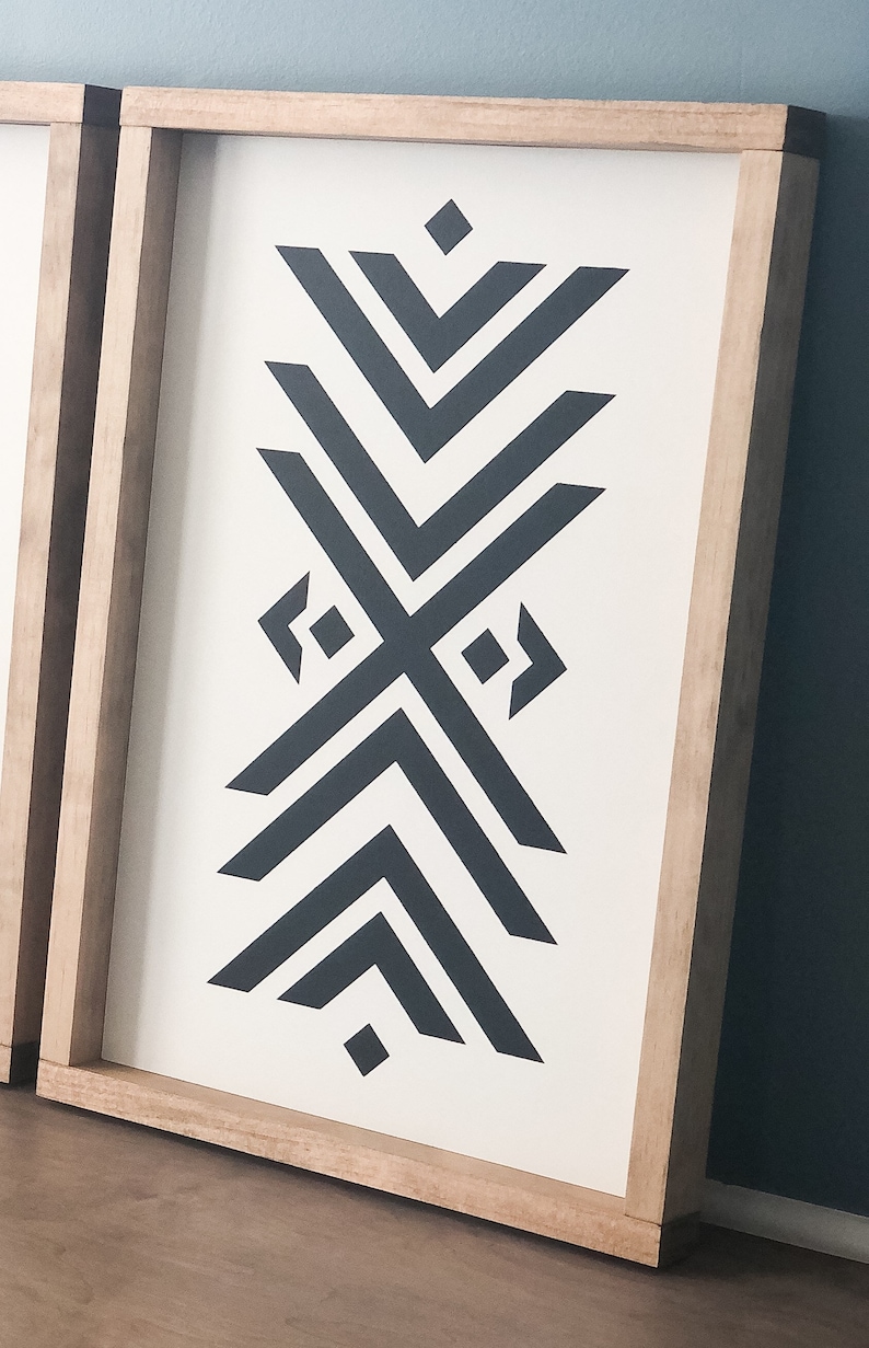 Boho Tribal Pattern Framed Sign | Modern Farmhouse Decor - Etsy