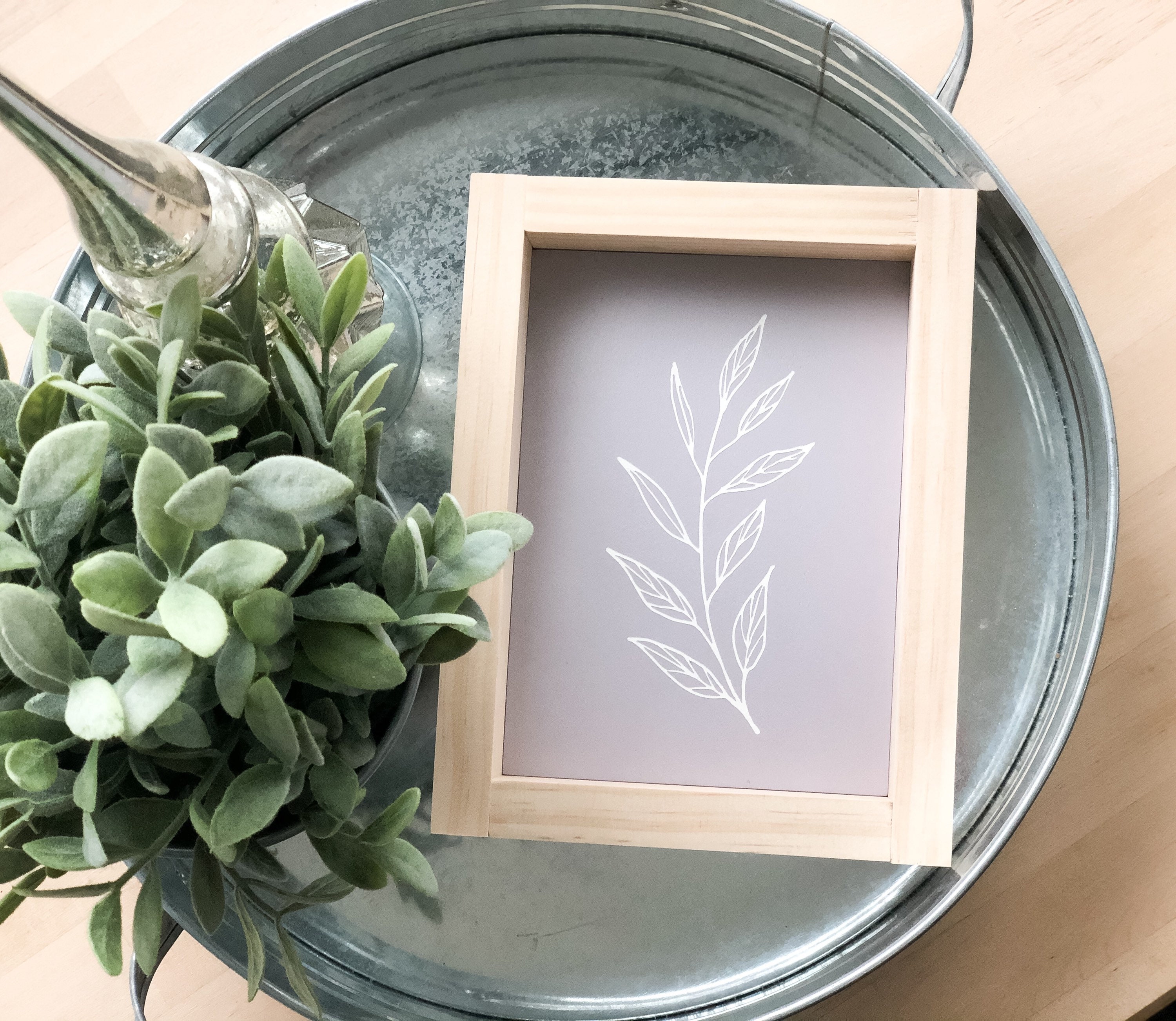 Botanical Wood Sign Set Floral Art Modern Farmhouse Framed Sign Accent ...