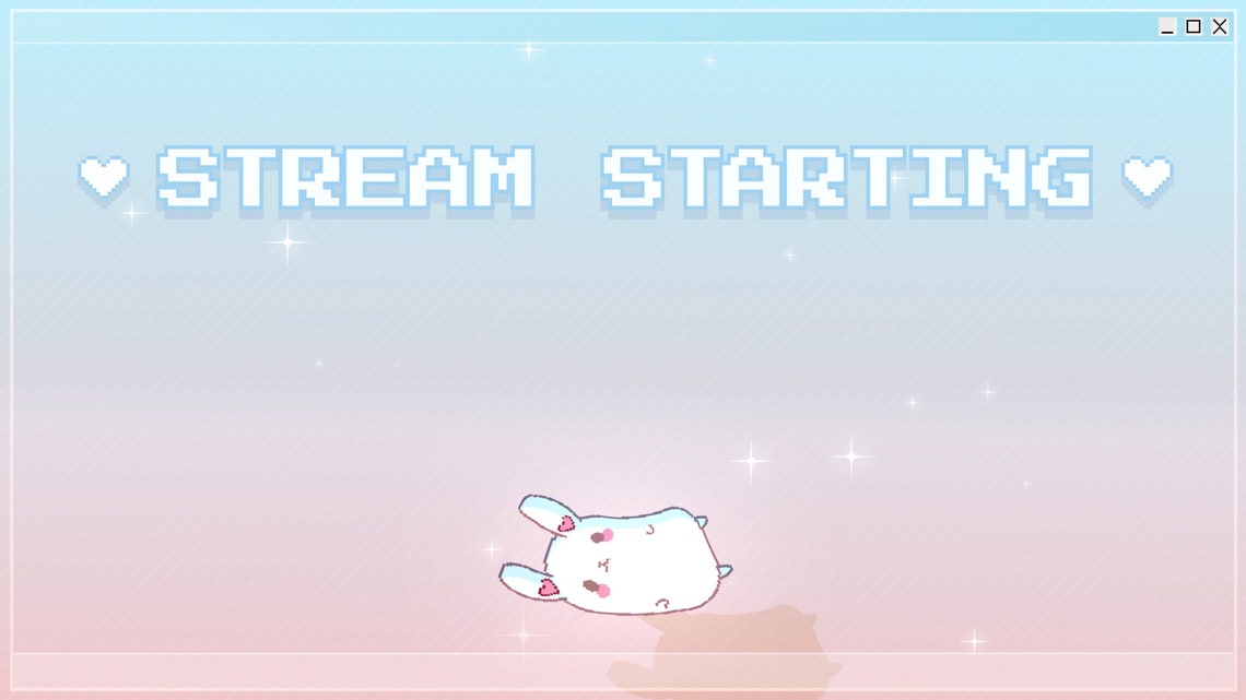Animated Kawaii Bunny Twitch Screens | Animated Twitch Stream Screens ...