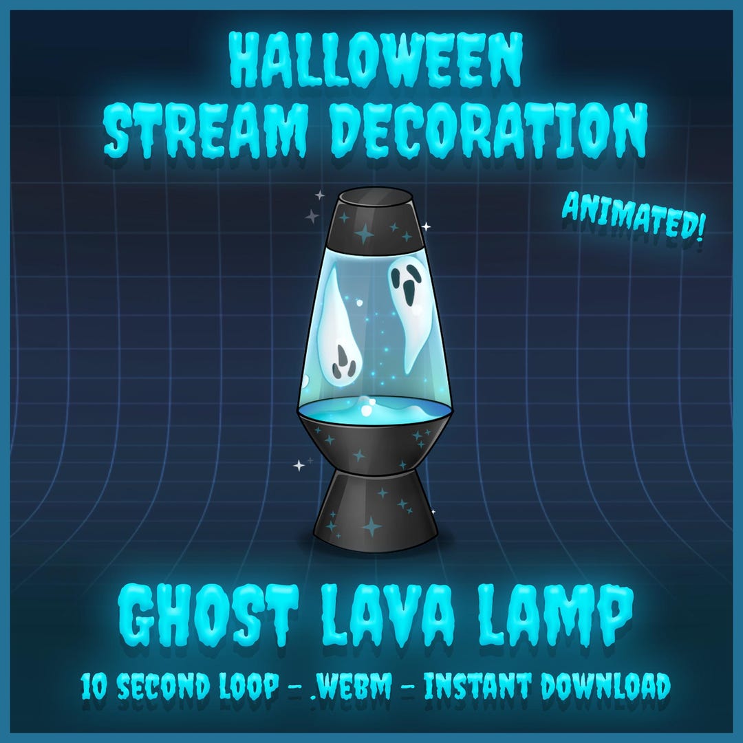 Spooky Ghost Lava Lamp, Animated Halloween Stream Decoration, Vtuber ...