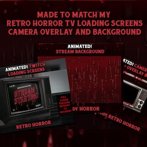 Animated Horror Twitch Screens Retro Horror Movie Halloween Loading ...