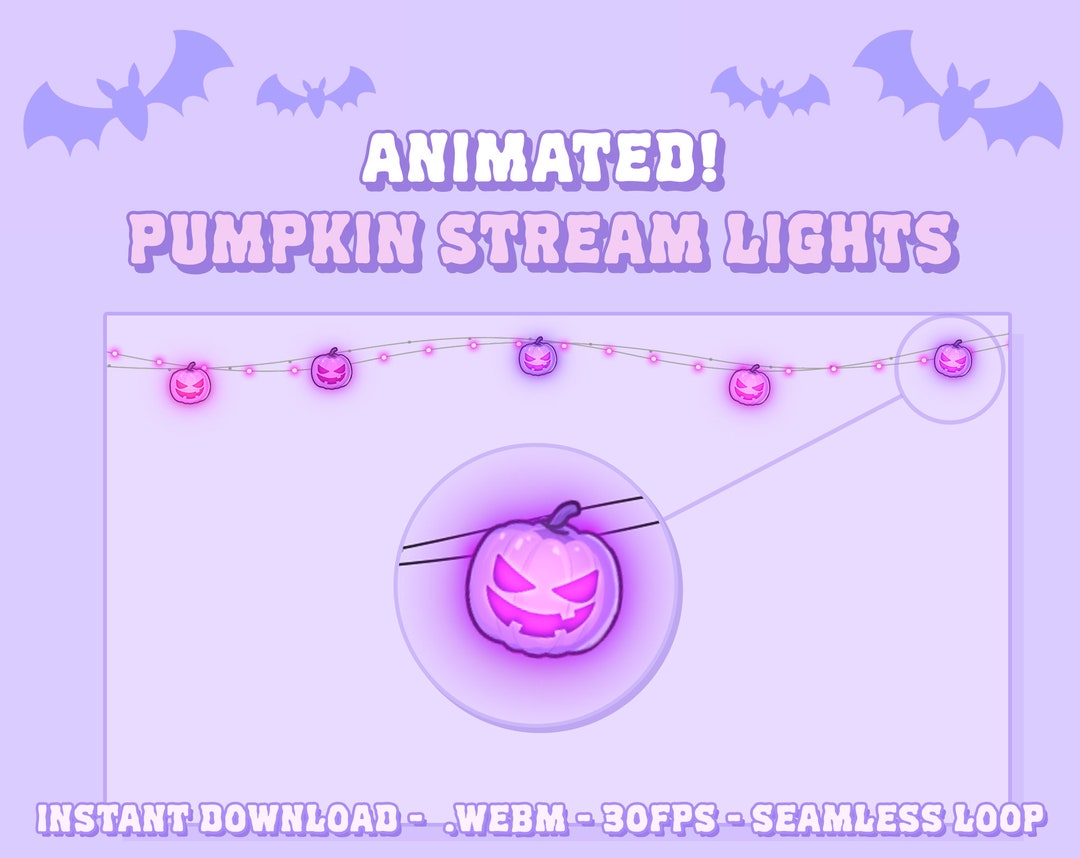 Cute Pumpkin Stream Lights | Halloween Twitch Stream Decoration ...
