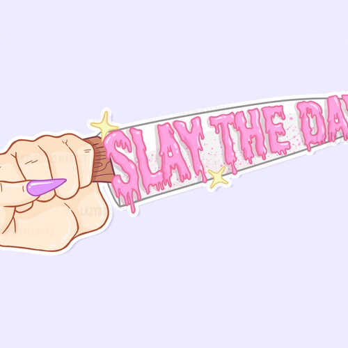 Slay the Day Pastel Printable Planner Sticker Spooky Cute - Etsy