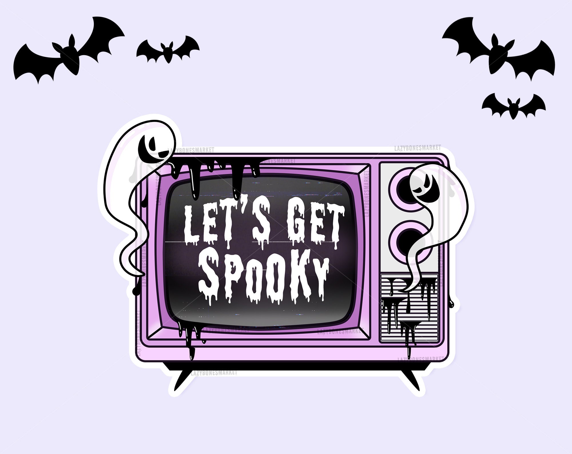 Spooky Halloween Printable Retro/vintage Television Spooky - Etsy