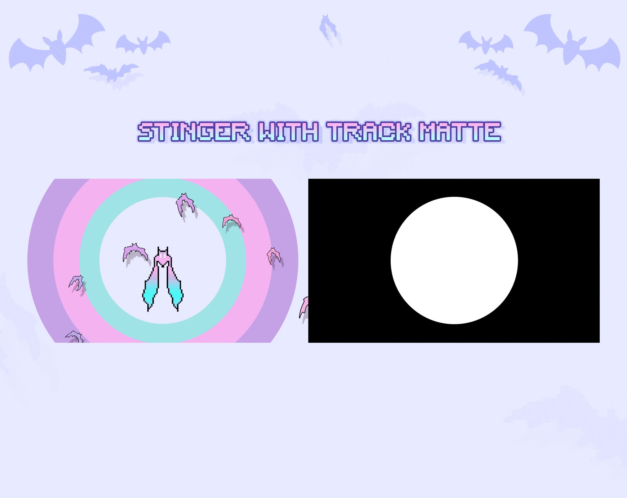 Pastel Goth Bat Twitch Transition Stream Transition Pixel - Etsy