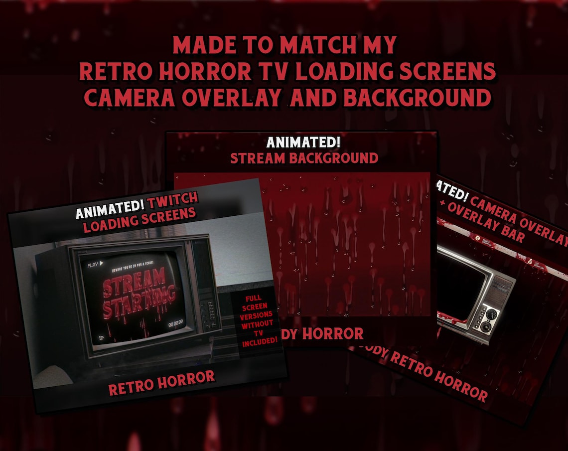 Animated Horror Stream Alerts, Twitch Alerts, Halloween, Horror Alerts ...