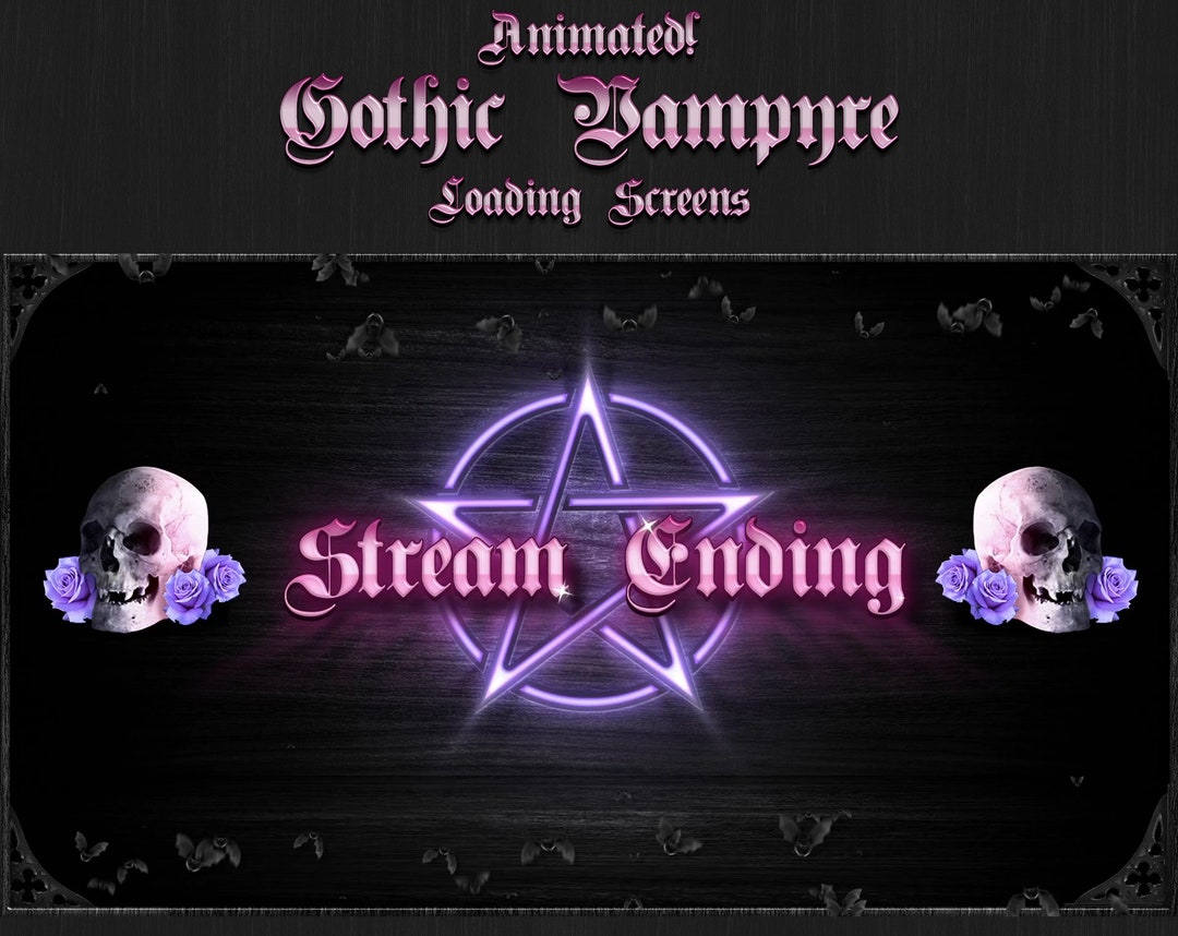Animated Gothic Vampire Twitch Loading Screens With Overlays - Etsy