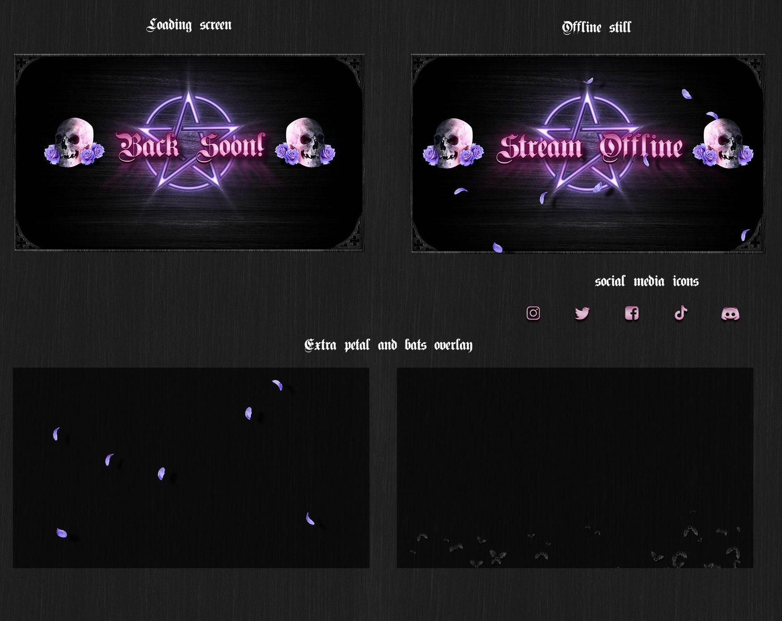 Animated Gothic Vampire Twitch Loading Screens With Overlays - Etsy