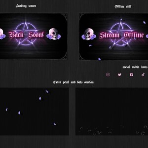 Animated Gothic Vampire Stream Loading Screens | Starting Soon | Twitch ...