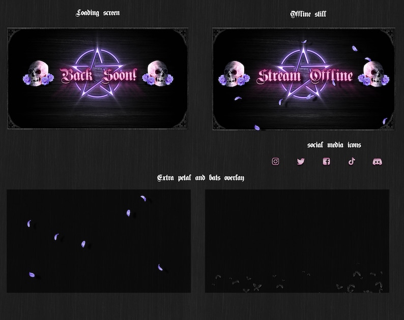 Animated Gothic Vampire Stream Loading Screens Starting Soon - Etsy