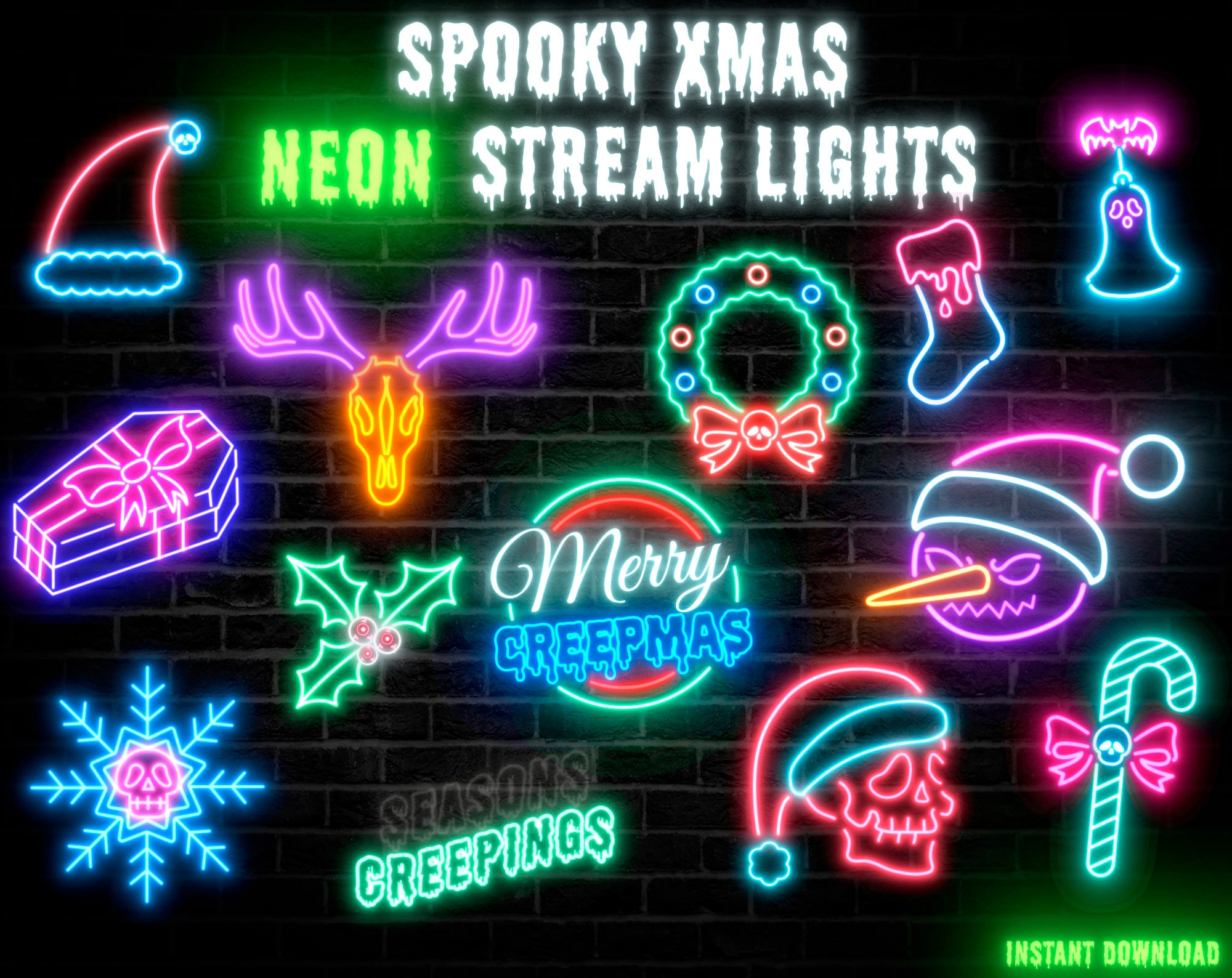 Christmas Stream Decoration 2023 | Stream Overlays, Spooky Christmas ...