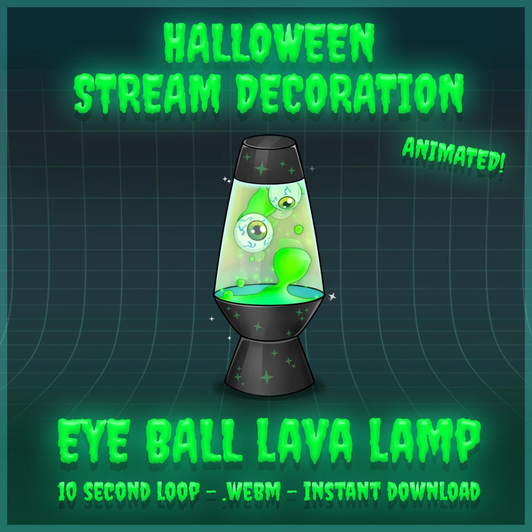 Spooky Eye Ball Lava Lamp, Animated Halloween Stream Decoration, Vtuber ...