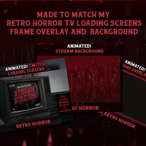 Animated Horror Twitch Camera Overlay Retro Horror Movie Halloween ...
