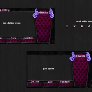 Animated Gothic Vampire Stream Overlay | Just Chatting Overlay | Gothic ...
