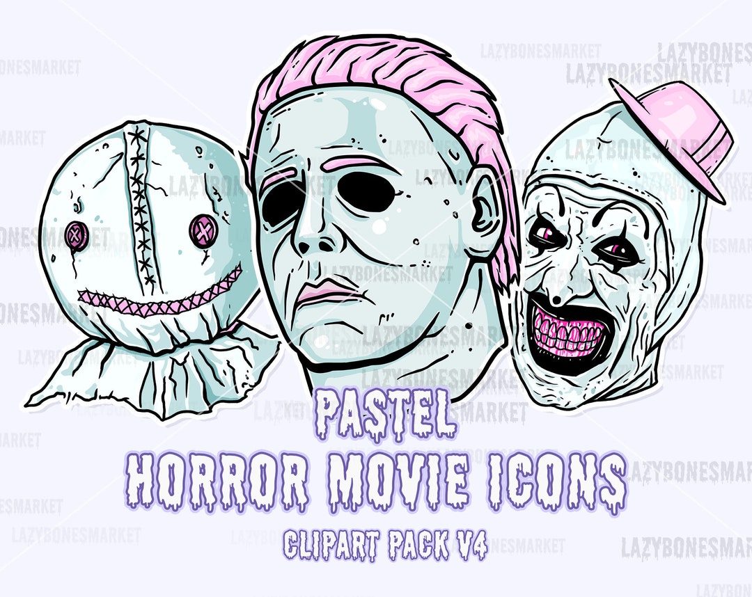 Horror Movie Icons Printable Clipart Pack Fan Art Halloween Clip Art ...