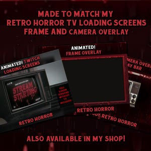 Animated Horror Twitch Stream Background Retro Horror Movie Halloween ...