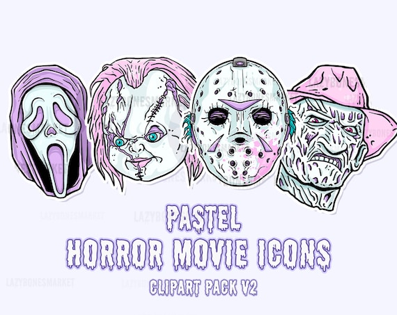 Horror Movie Icons Printable Clipart Pack Fan Art Freddy - Etsy