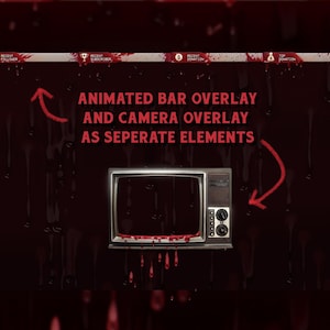 Animated Horror Twitch Camera Overlay Retro Horror Movie Halloween ...