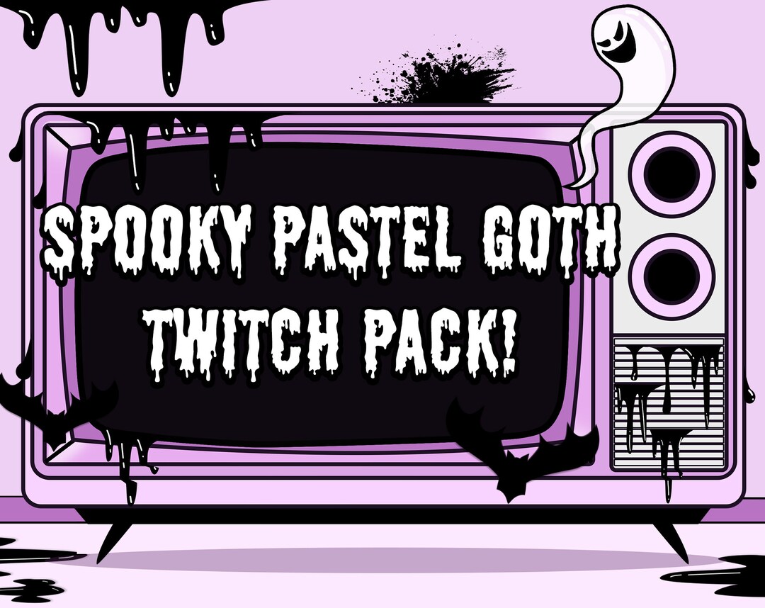 Spooky Pastel Goth Stream Package | Twitch Stream Package | Stream ...