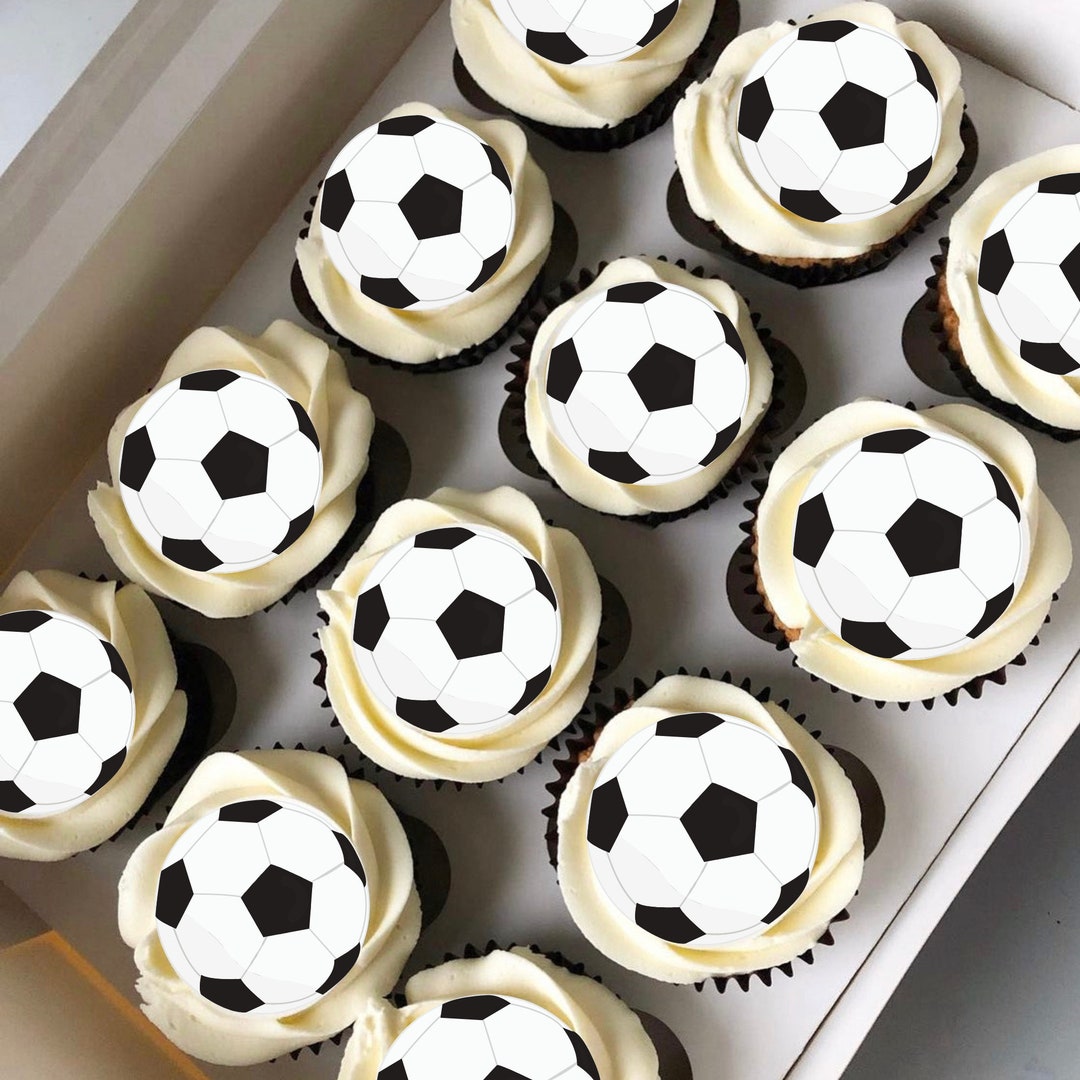 Edible Football Cupcake Toppers: Party Decorations - Etsy UK