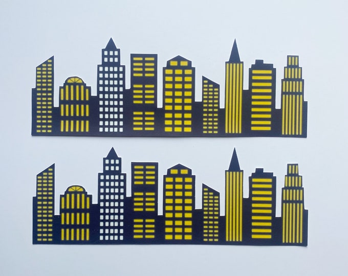 Edible Comic Skyline, Edible Skyline Silhouette, Skyline Icing Sheet ...