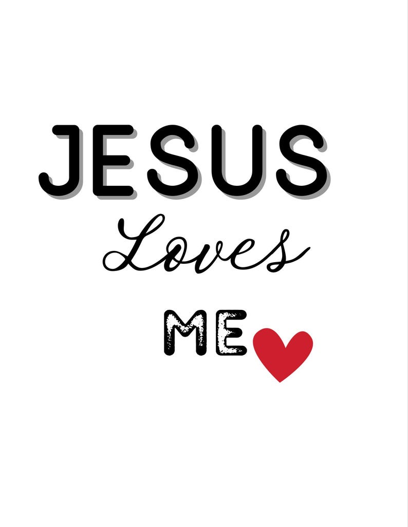 Jesus Loves Me Png Instant Download - Etsy