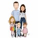 Family Portrait 4 People Bespoke Illustration Custom - Etsy