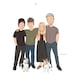 Family Portrait (4 People), Bespoke Illustration, Custom Portrait, Best ...