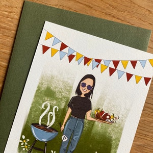 Birthday Cards With Custom Portrait Illustration/ Unique Birthday ...