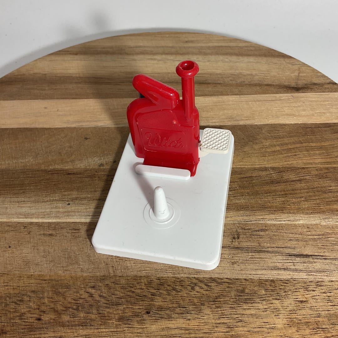 Witch Needle Threader West Germany Red and White 2 - Etsy