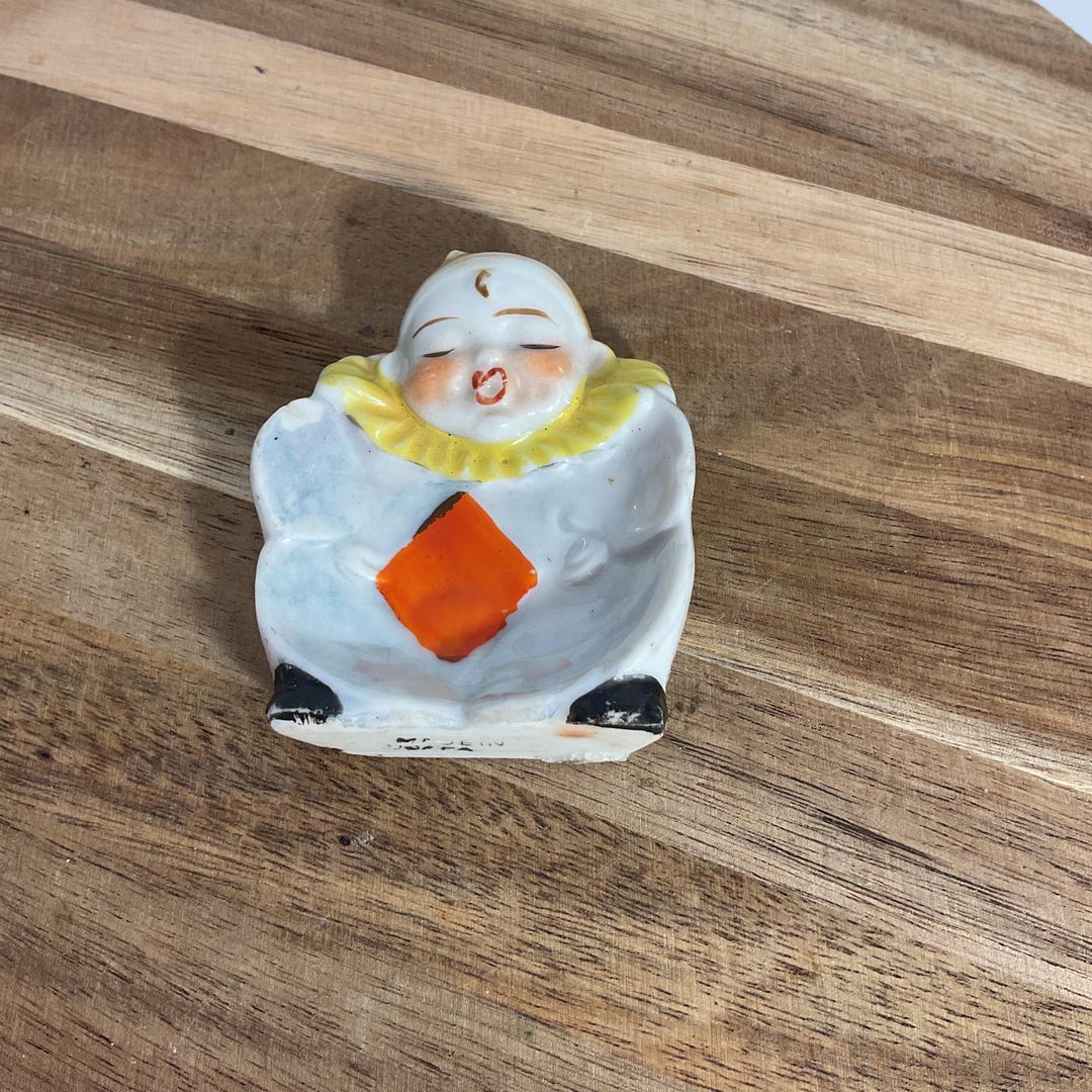 Art Deco Lusterware Pierrot Clown Gum Saver Teabag Holder 2.5”x2” - Etsy