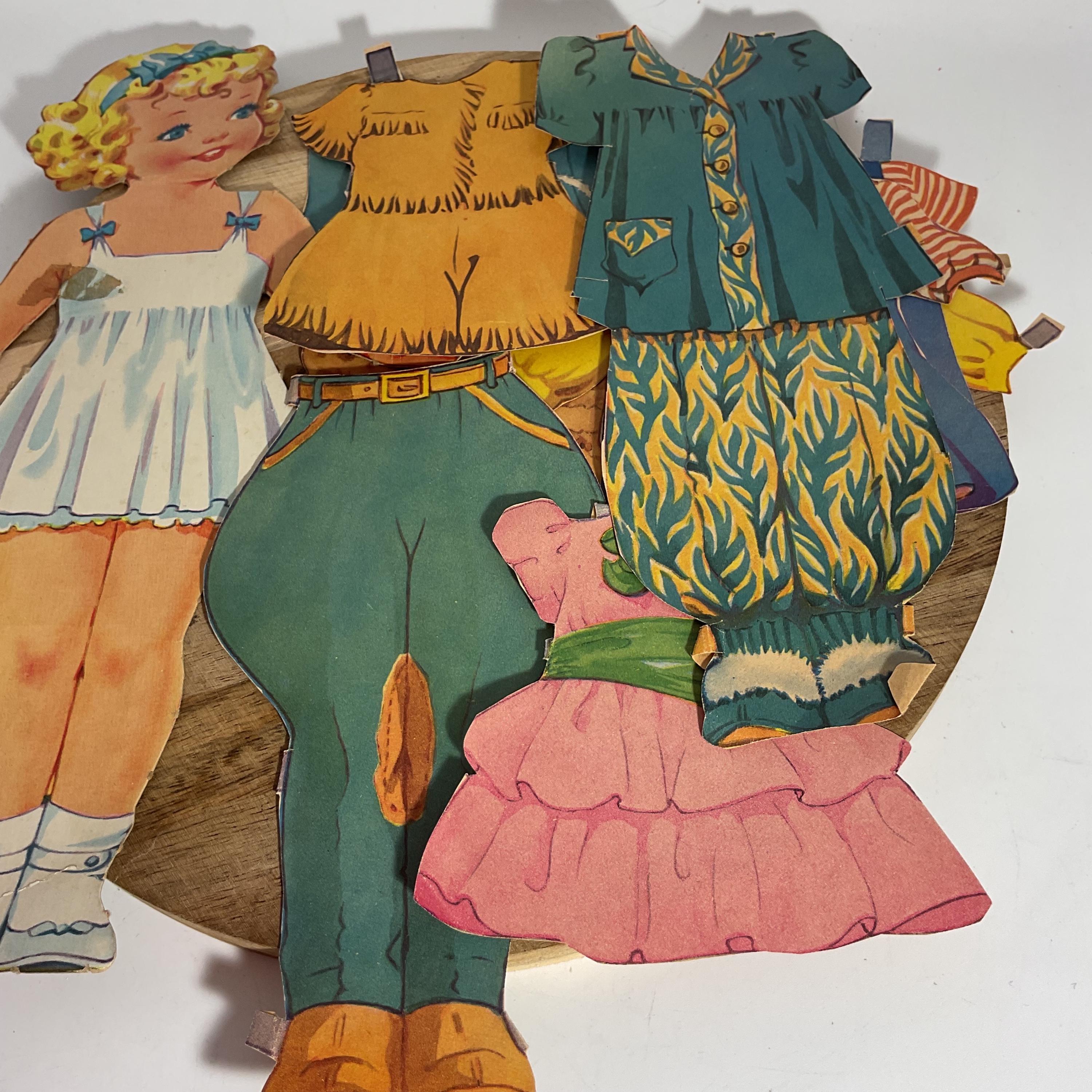 Paper Doll Little Girl With Outfits 9.5” 1940s (L) - Etsy