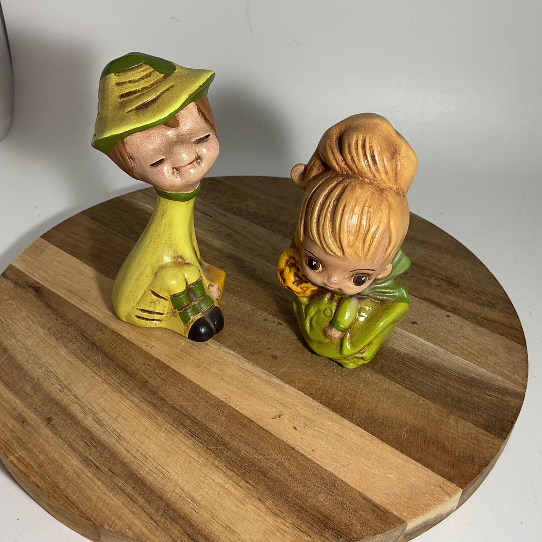 1970s Studio Boy and Girl Figurines 3.5-4” Ceramic (AA) - Etsy