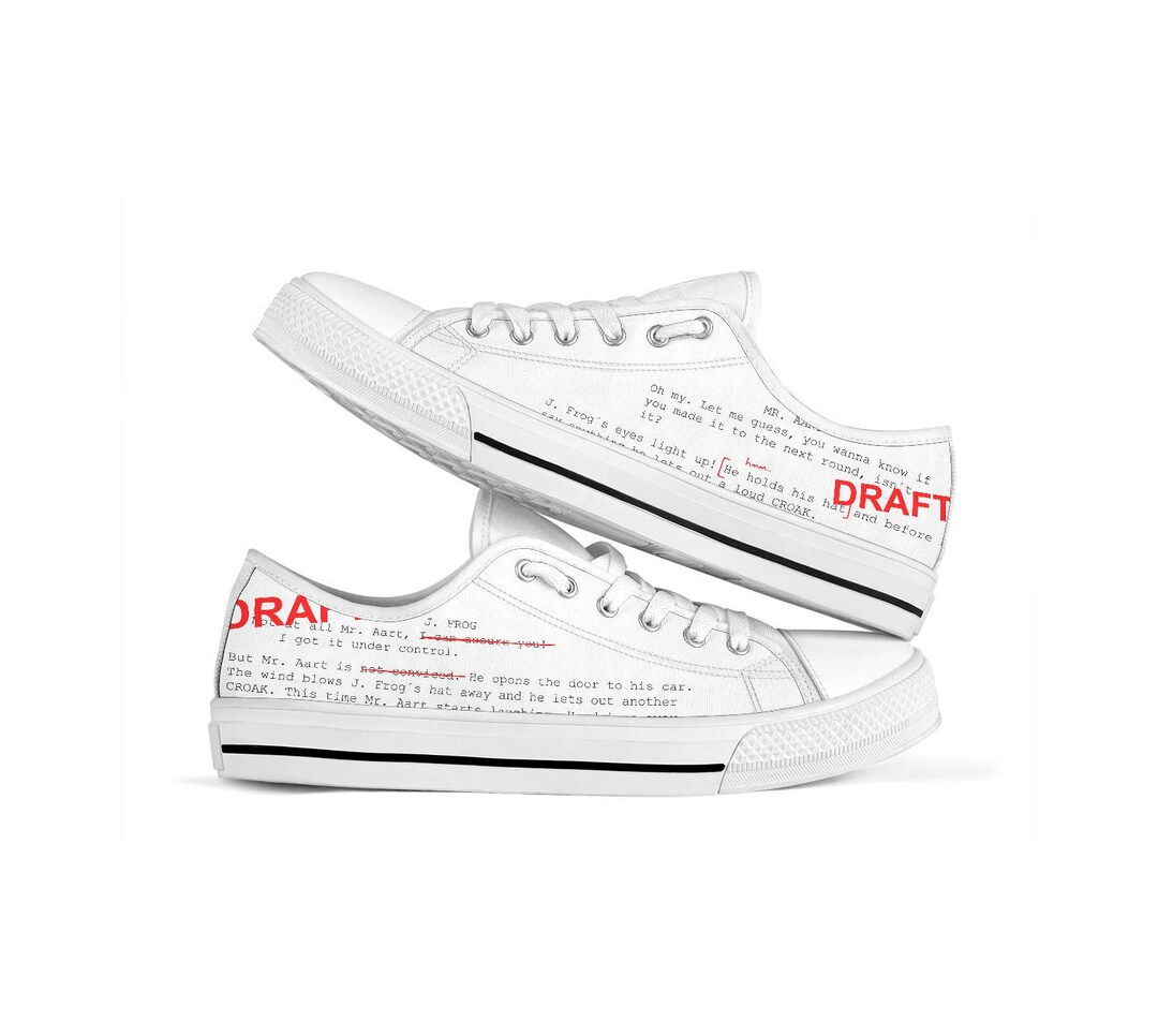 Script Draft Shoes Men's, Filmmaker Gift, Writer Gift, Script Shoes ...