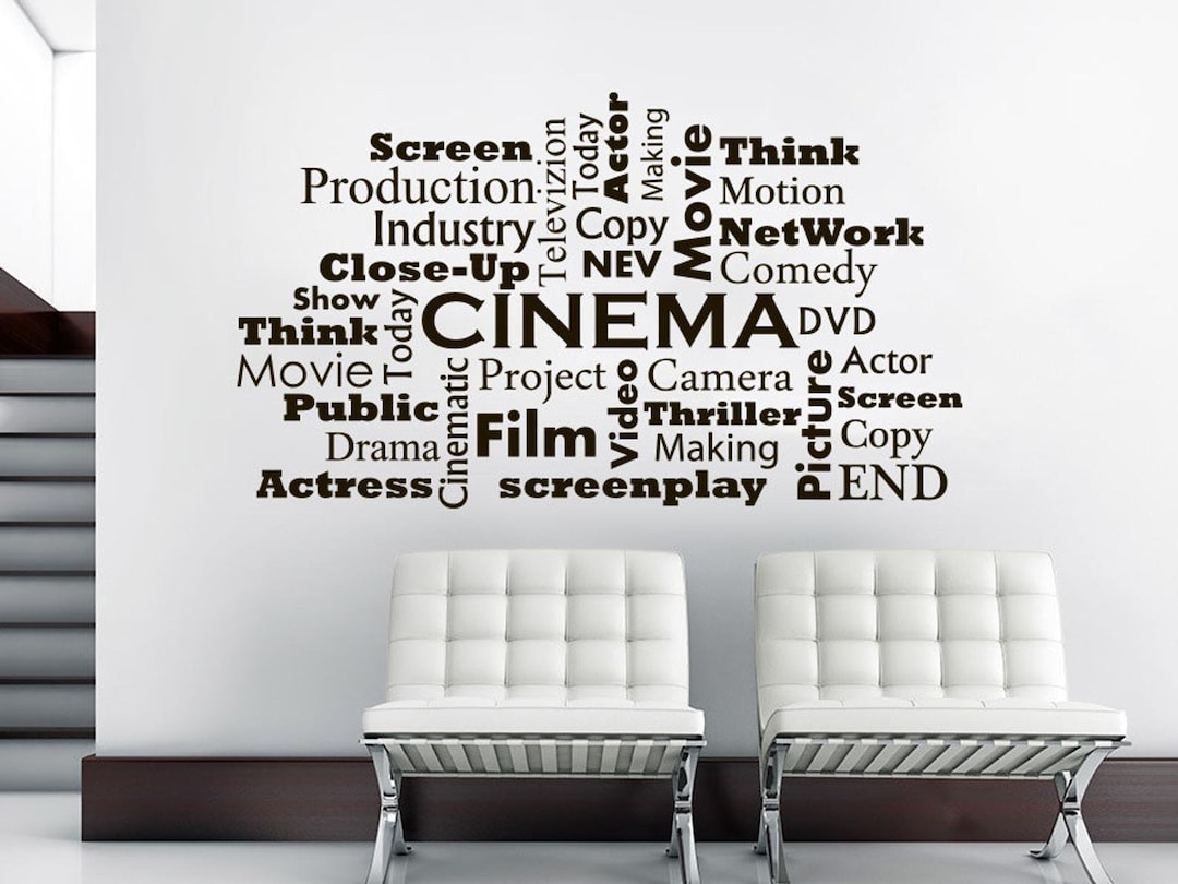 Buy Cinema Wall Decal, Film Wall Art, Gifts for Film Students ...