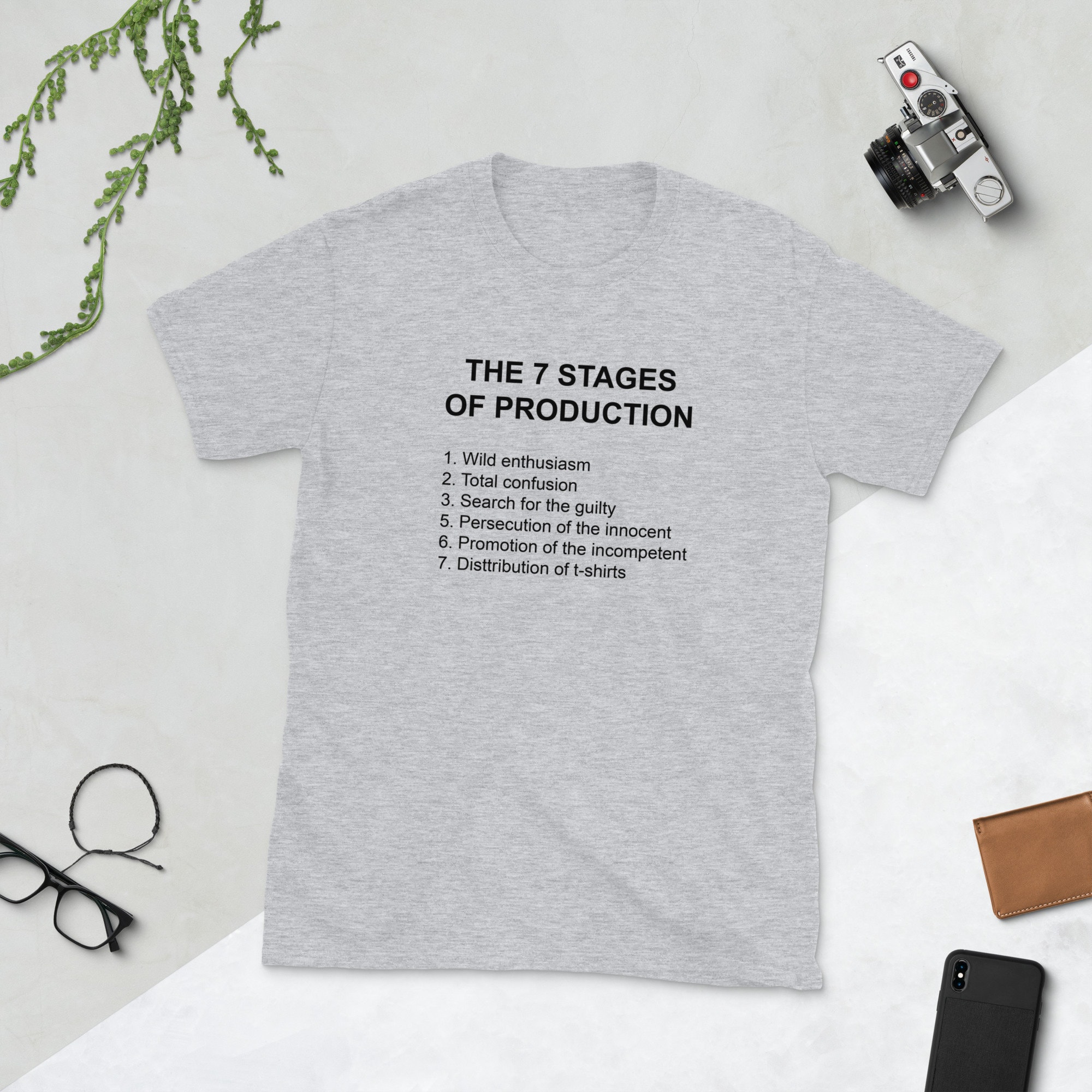 The 7 Stages of Production T-shirt, Perfect T-shirt for Filmmaker ...
