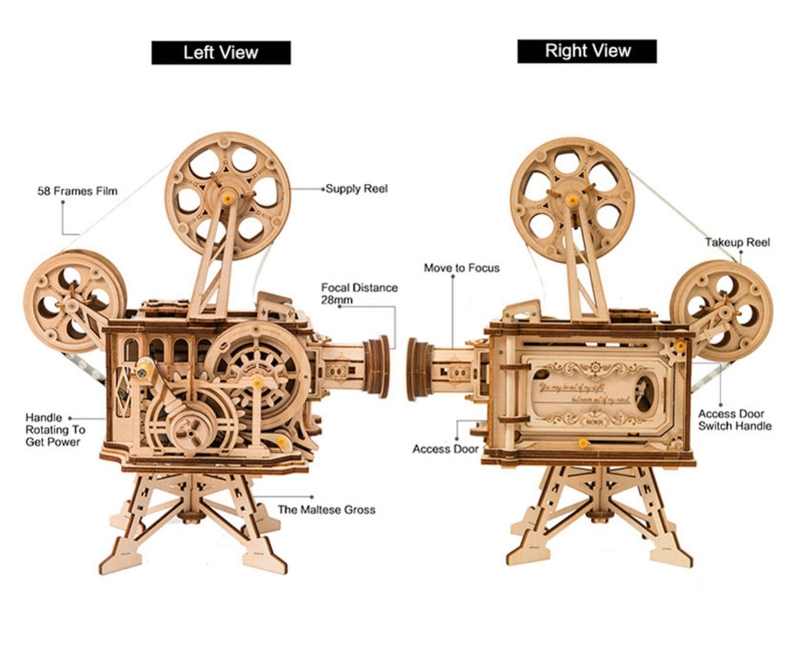 DIY Vitascope film Projector 3D Puzzle, Cameraman Gift, Filmmaking Gift ...