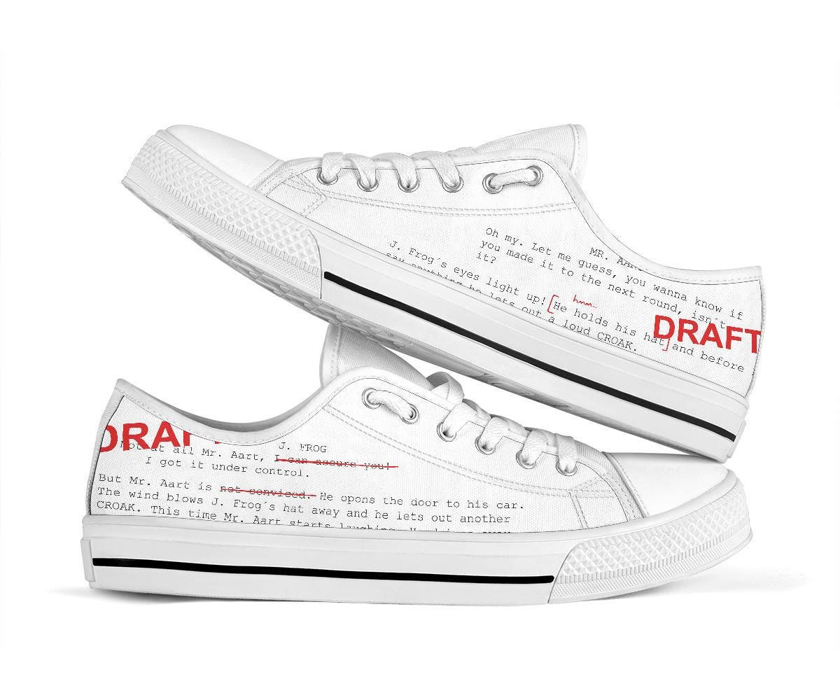 Script Draft Shoes Men's, Filmmaker Gift, Writer Gift, Script Shoes ...