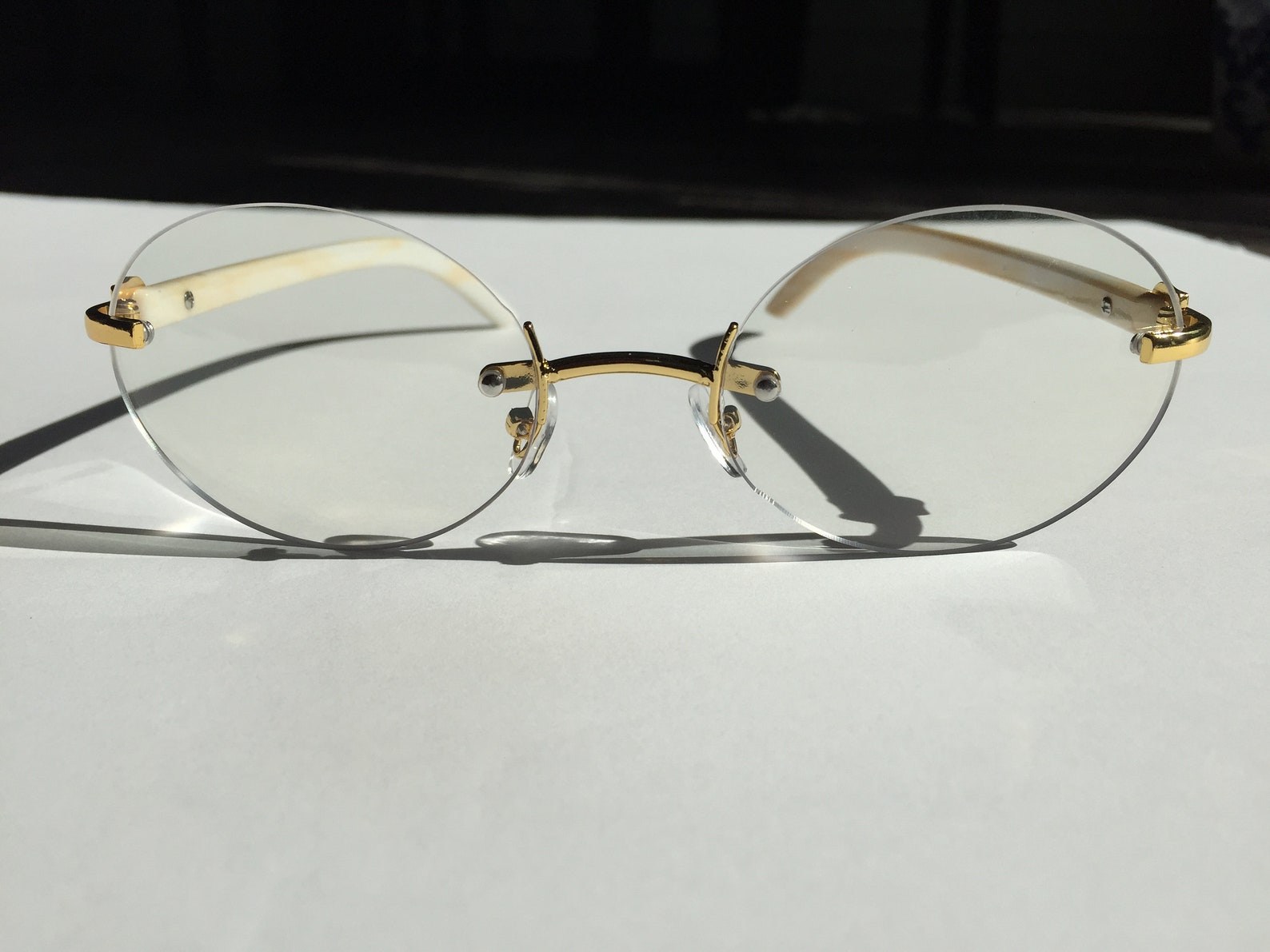 Vintage Rimless Glasses Retro Buffs Oval Hip Hop Pop Smoke - Etsy