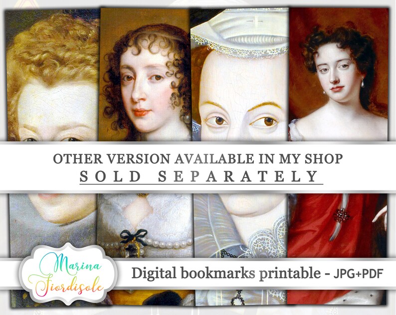 Printable Bookmarks Marie Antoinette and the Queens of France - Etsy