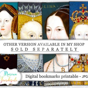 Printable Bookmarks Marie Antoinette and the Queens of France - Etsy