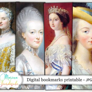 Printable Bookmarks Marie Antoinette and the Queens of France - Etsy