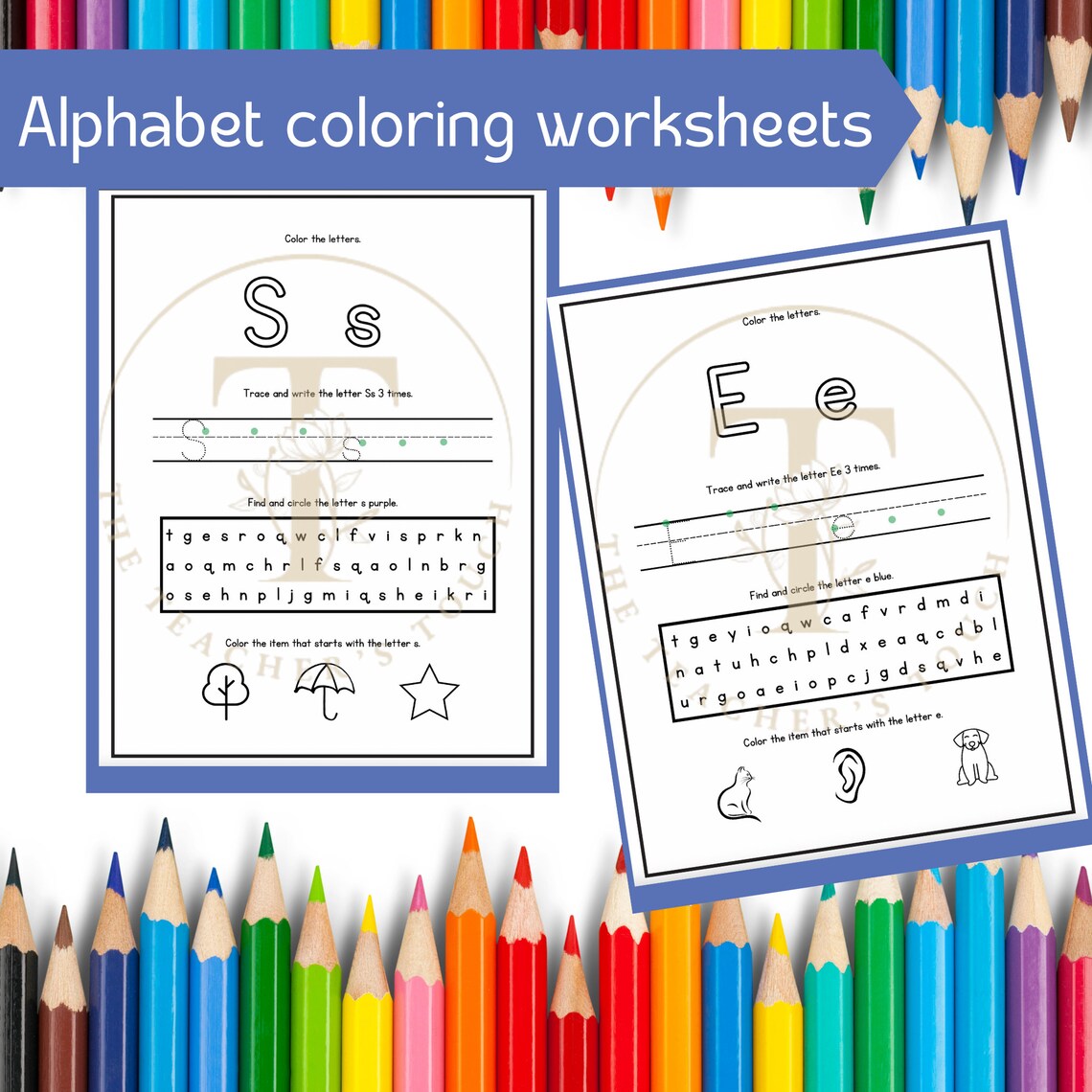 Trace and Color Alphabet Book - Etsy