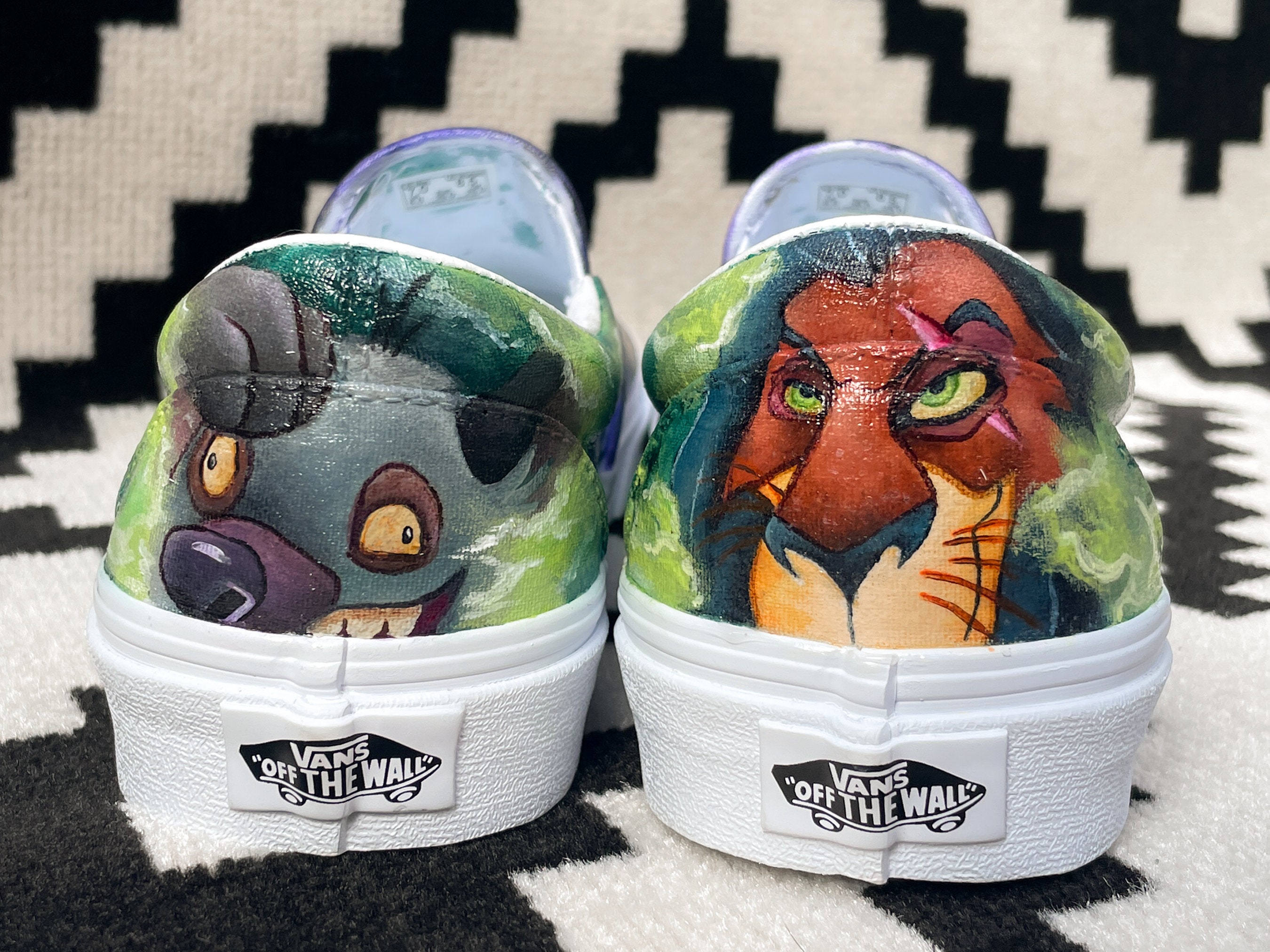 Custom Hand Painted Disney Vans Hand Painted Shoes Slip on Lion King - Etsy