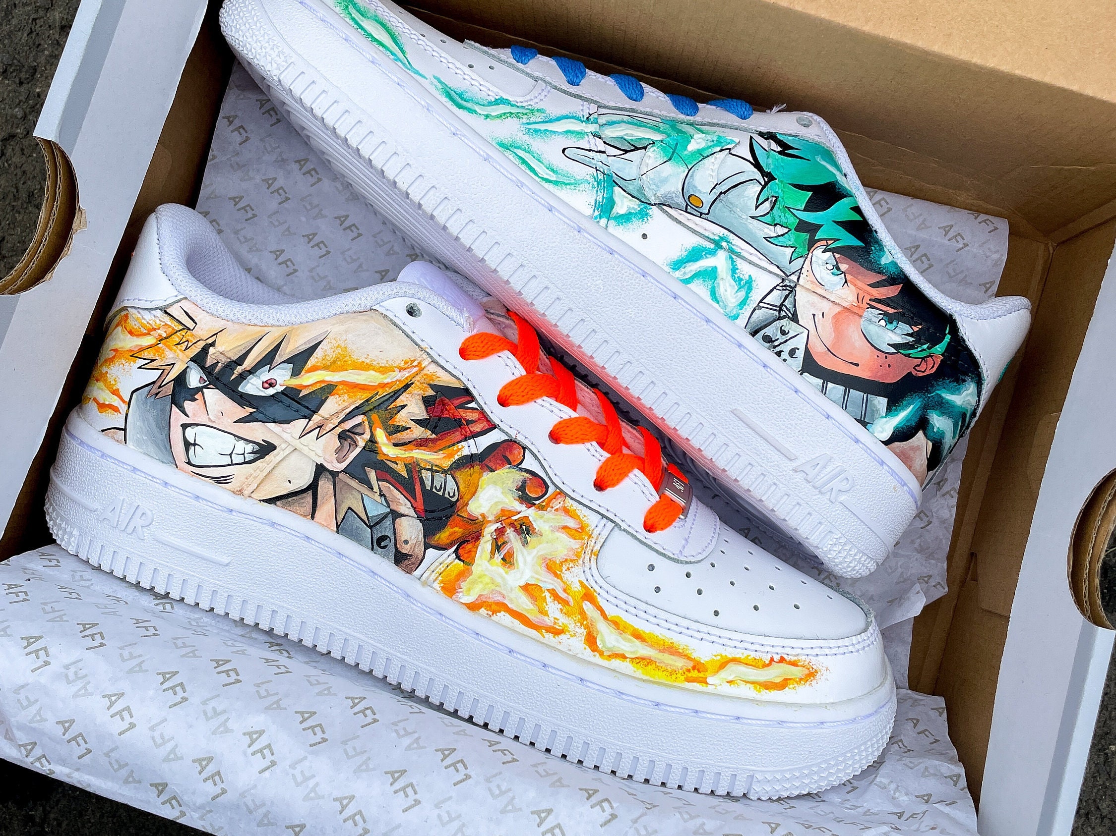 Custom Anime Manga Shoes Hand Painted Air Force Style - Etsy