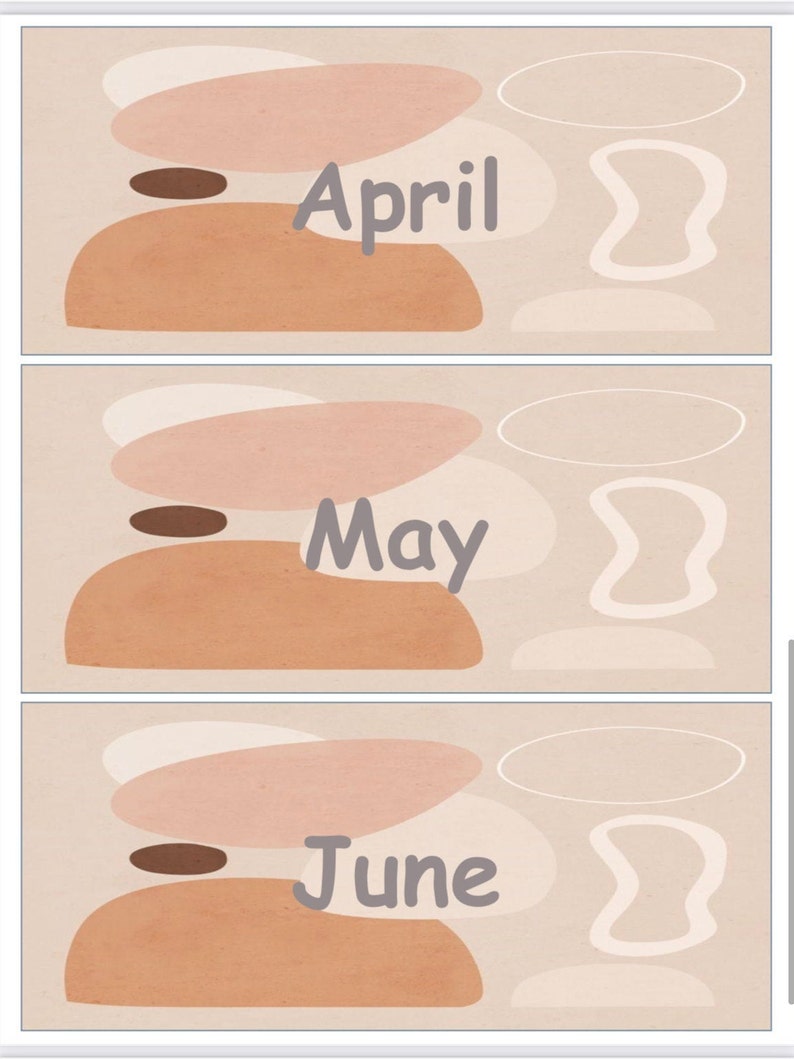 Boho Rainbow Digital Classroom Decor Calendar Learning - Etsy