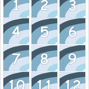 Blue Boho Classroom Decor Set Includes: calendar set | Etsy