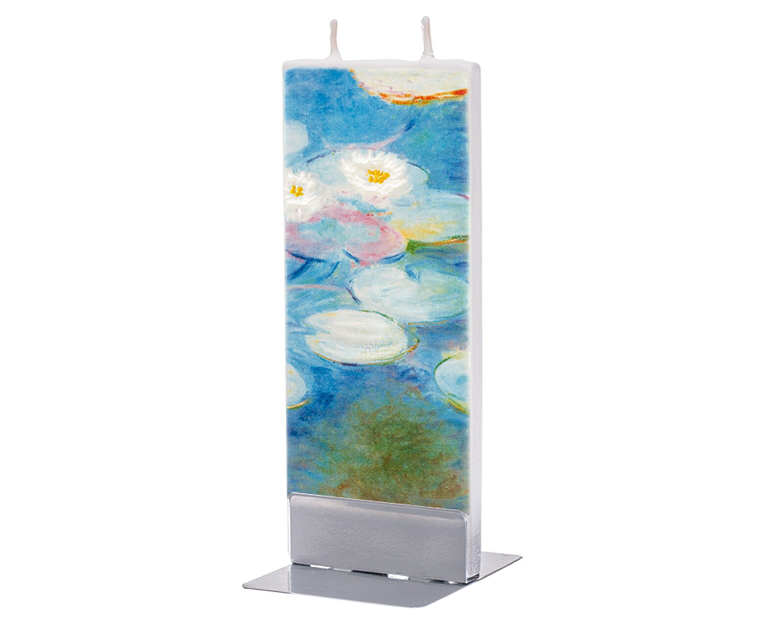 Hand Painted Flat Candle Claude Monet Water Lilies Pink - Etsy