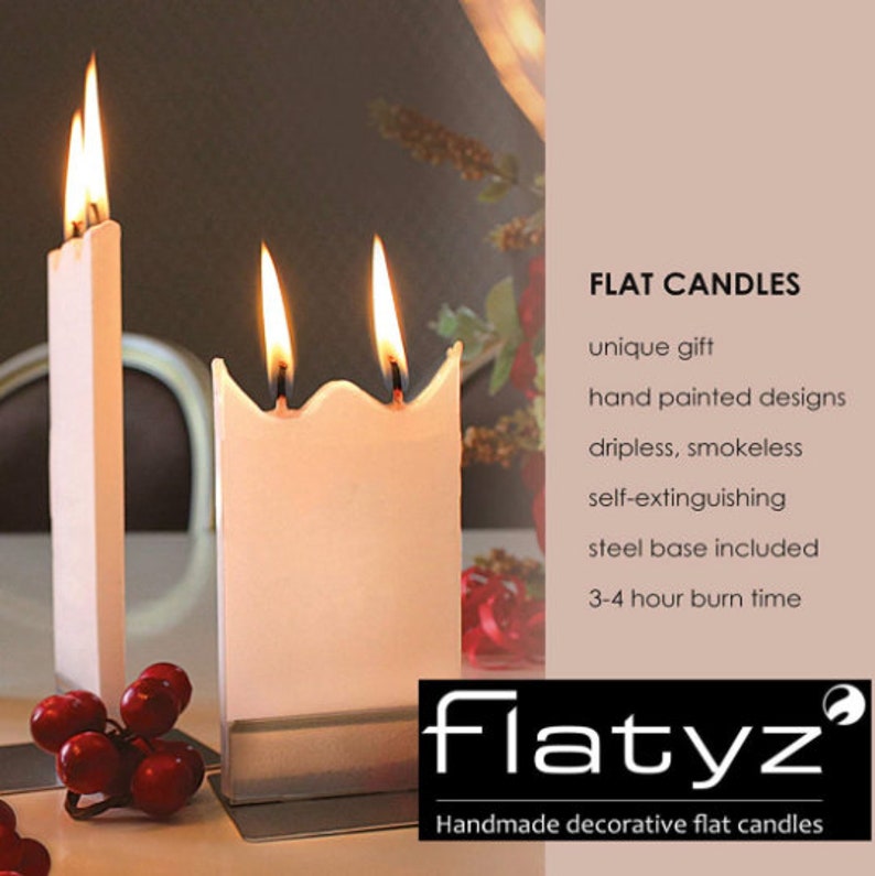 Hand Painted Flat Candle | Fall Leaves | Small Unique Gift | Autumn ...