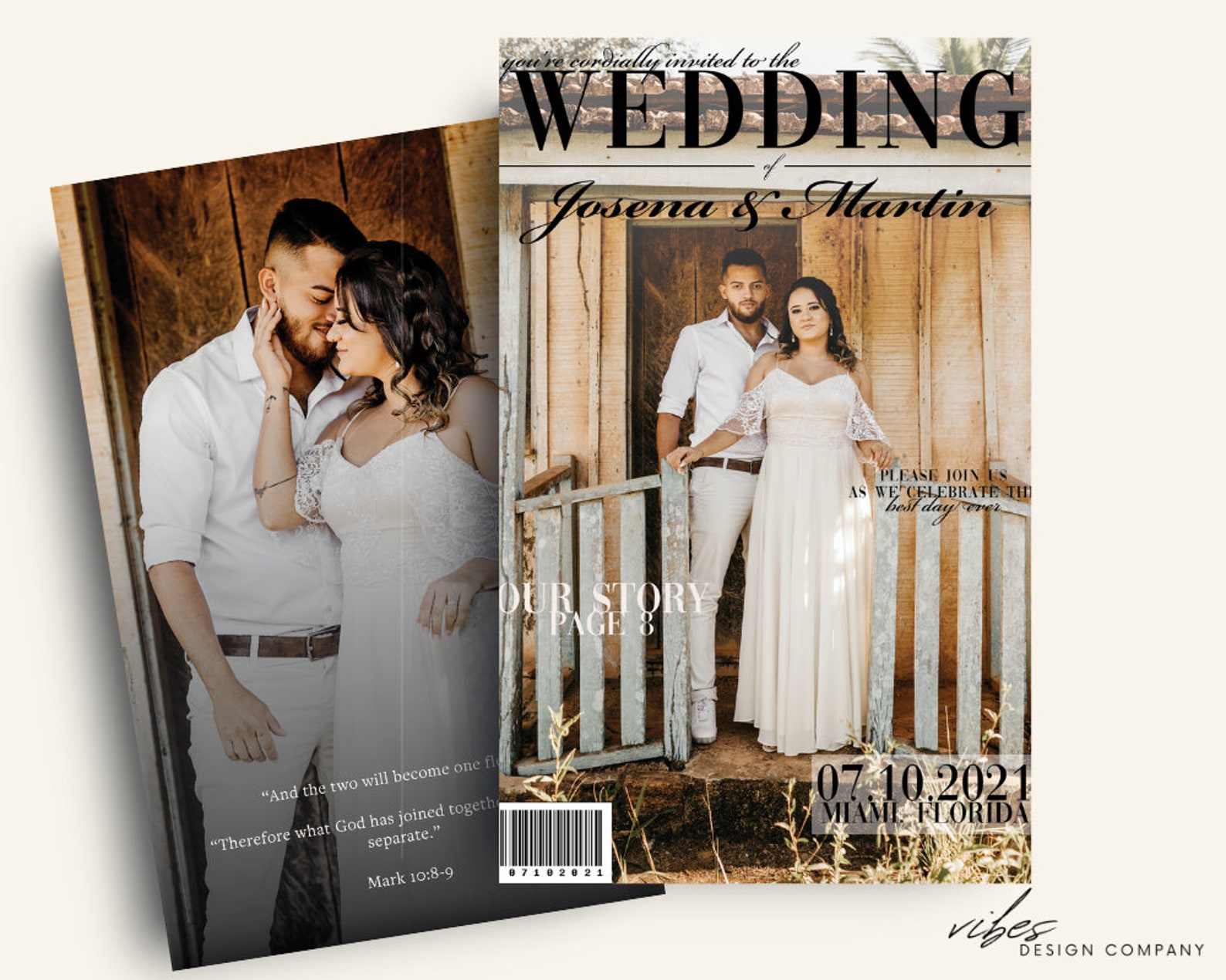 Wedding Magazine Invitations/ Wedding Magazine Programs/ - Etsy